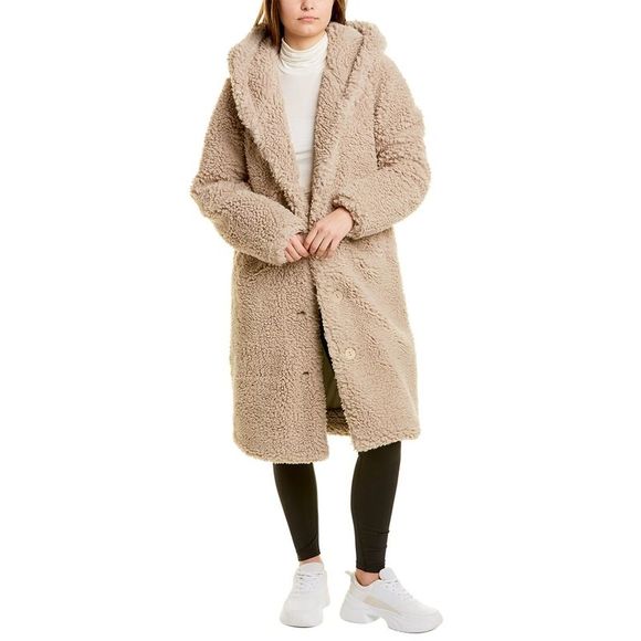 NILS | Jackets & Coats | Nils Mens Britta Long Fuzzy Jacket Beige ...